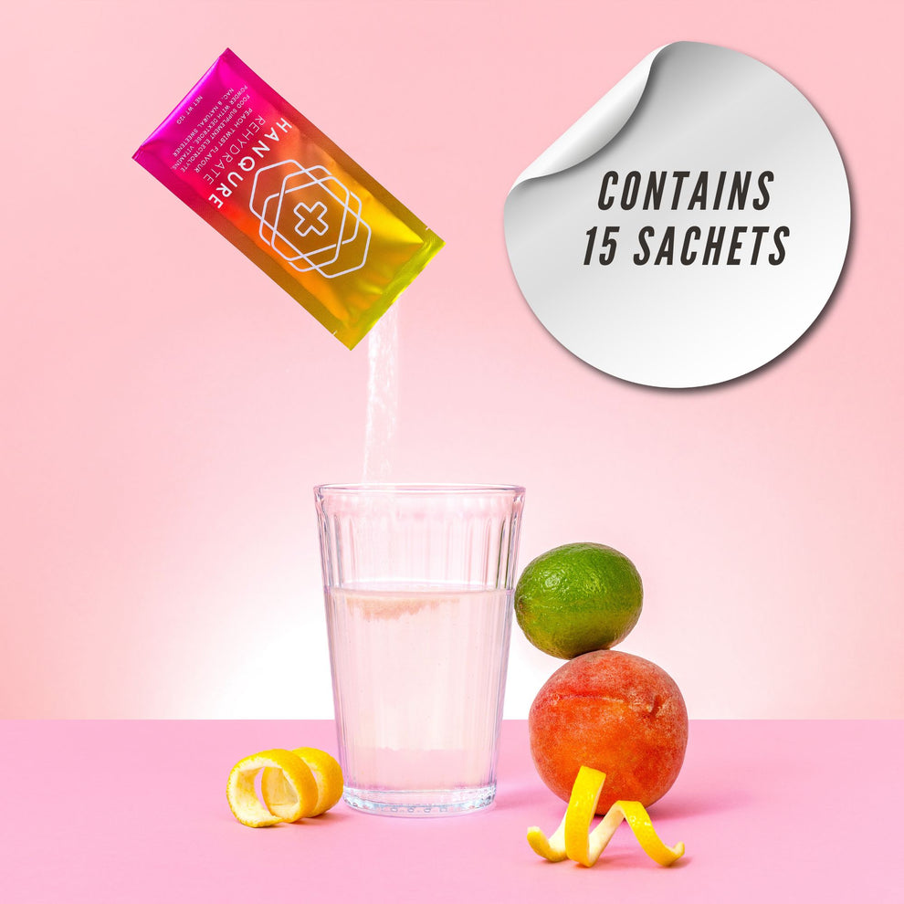 Hanqure Rehydrate Peach Twist 15 Sachets | Electrolyte | Hanqure – HANQURE
